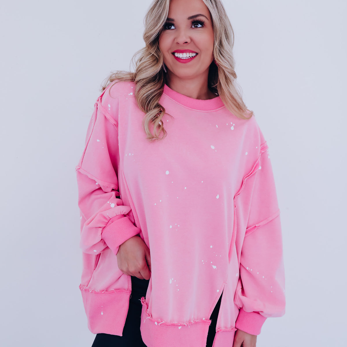 Patty Paint Splatter Hi Lo Top - Pink – Whiskey Darling Boutique