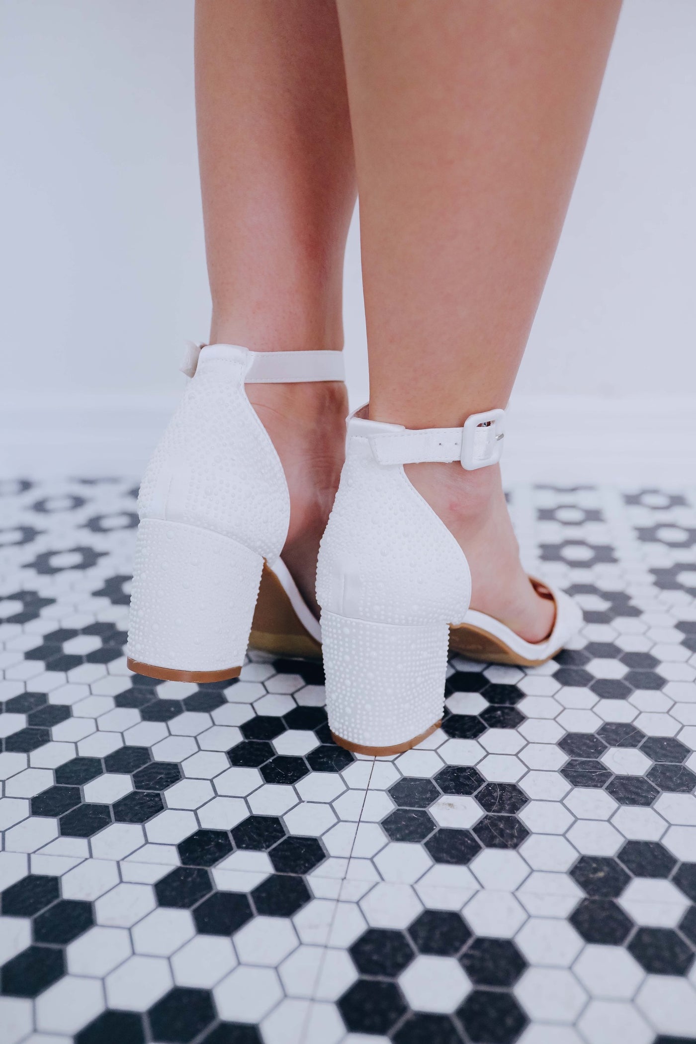 Satin Embellished Block Heel Sandal – Whiskey Darling Boutique