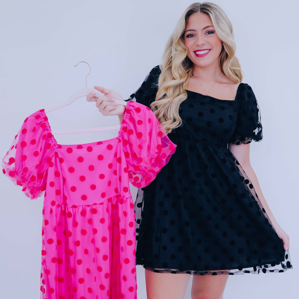 Maya Mesh Dotted Mini Dress - 2 Colors – Whiskey Darling Boutique