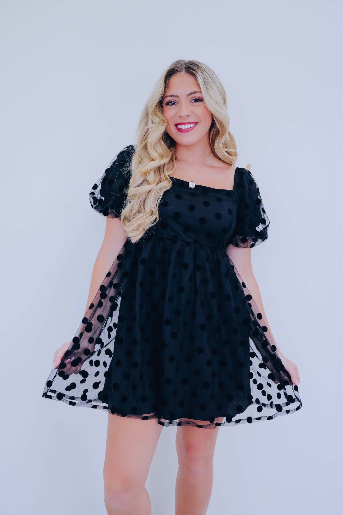 Maya Mesh Dotted Mini Dress - 2 Colors – Whiskey Darling Boutique