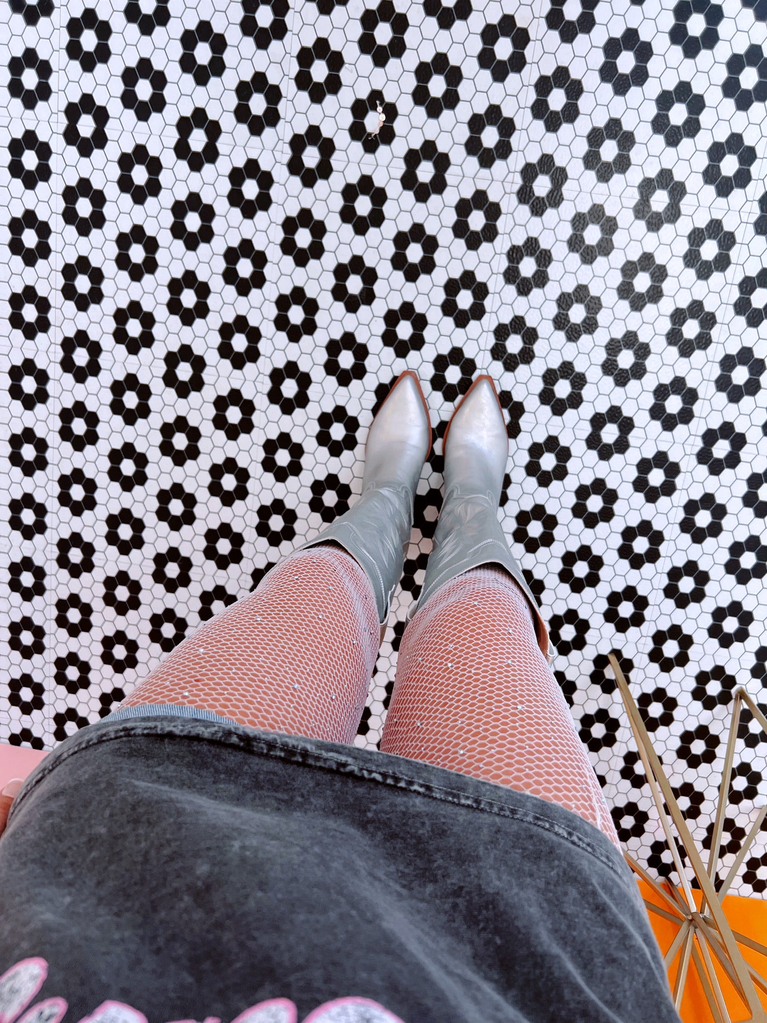 Show Off Rhinestone Stockings - White – Whiskey Darling Boutique