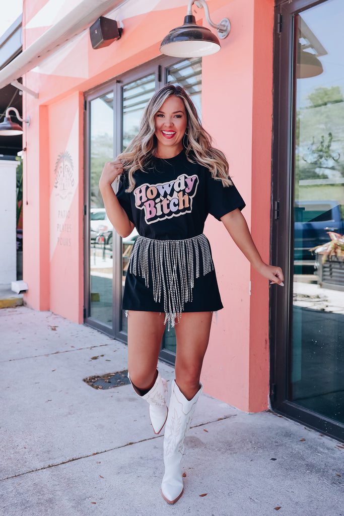 Howdy B Graphic Tee - Black – Whiskey Darling Boutique