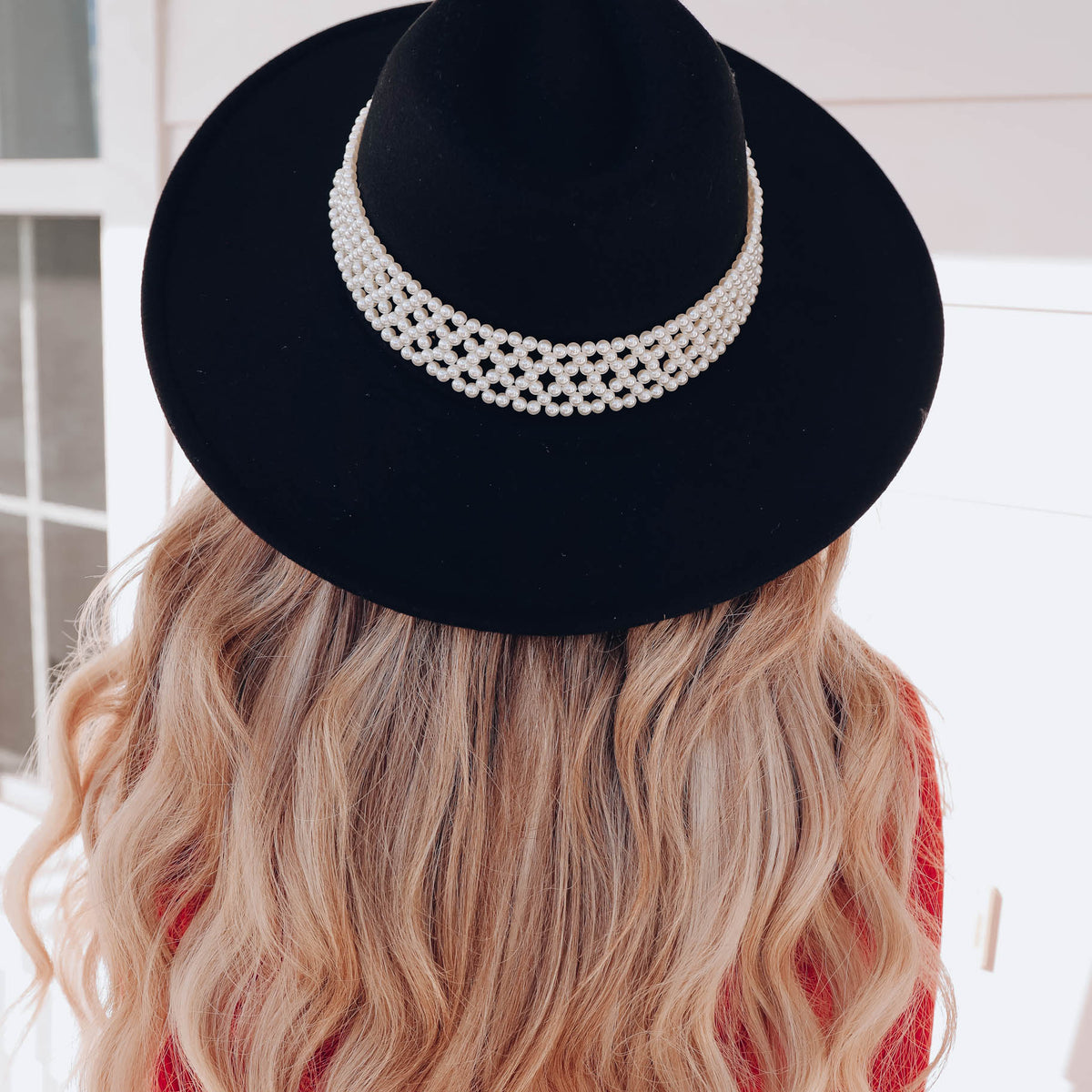 Girly Pearl Rancher Hat - Black – Whiskey Darling Boutique