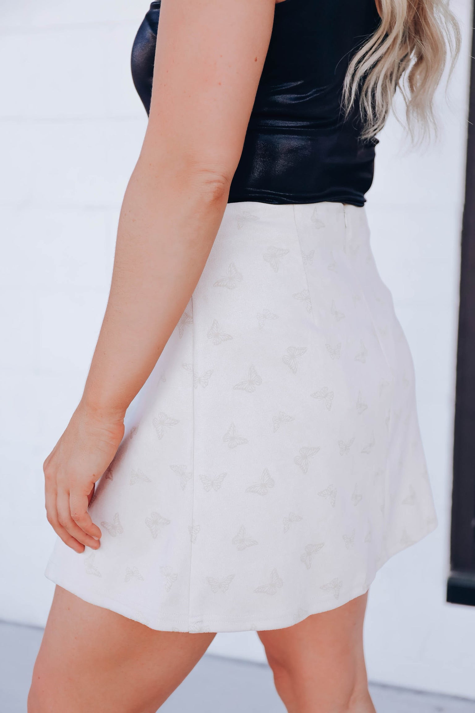 Spirited Butterfly Faux Suede Mini Skirt – Whiskey Darling Boutique