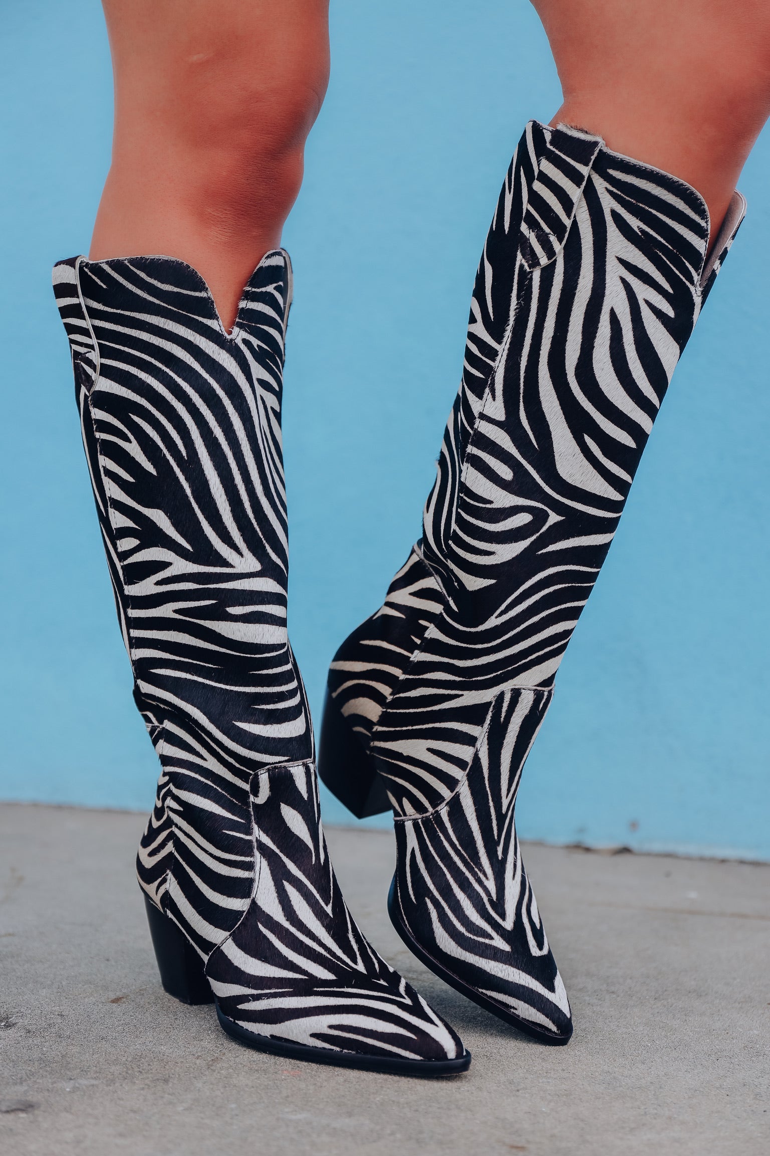 Stella Brown Zebra Western Boots By Matisse Whiskey Darling Boutique